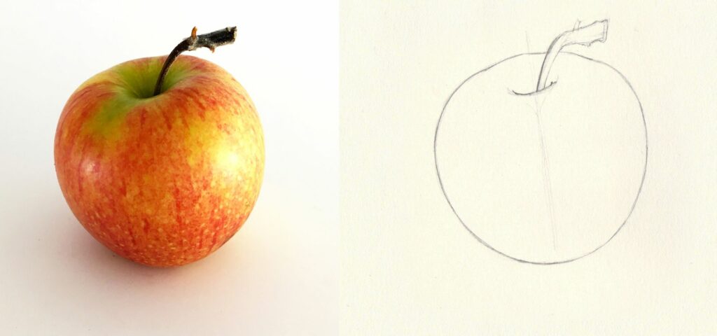 Jak nakreslit: Jablko + video tutoriál · Výuka Kresby